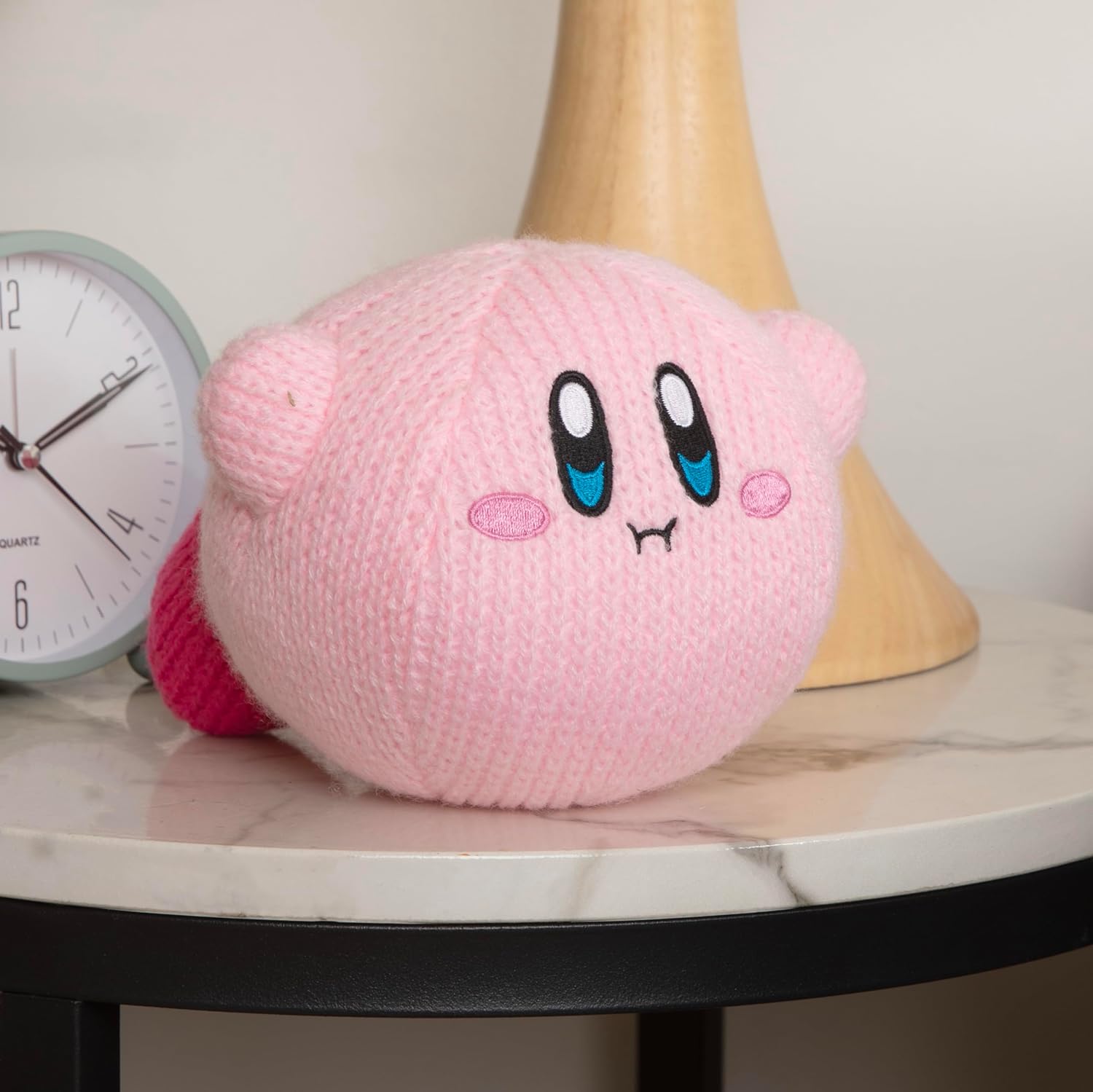 Nuiguru Knit Kirby Plush - Waving Kirby Plushie - Crochet Plushies