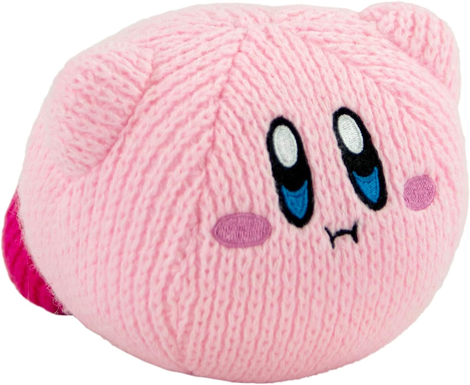Nuiguru Knit Kirby Plush - Waving Kirby Plushie - Crochet Plushies