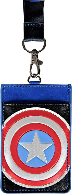 Marvel Captain America Shield Symbol ID Card Holder Lanyard