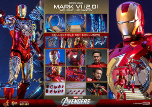 Iron Man Mark VI (2.0) with Suit-Up Gantry Sixth Scale Figure Set (PRE
